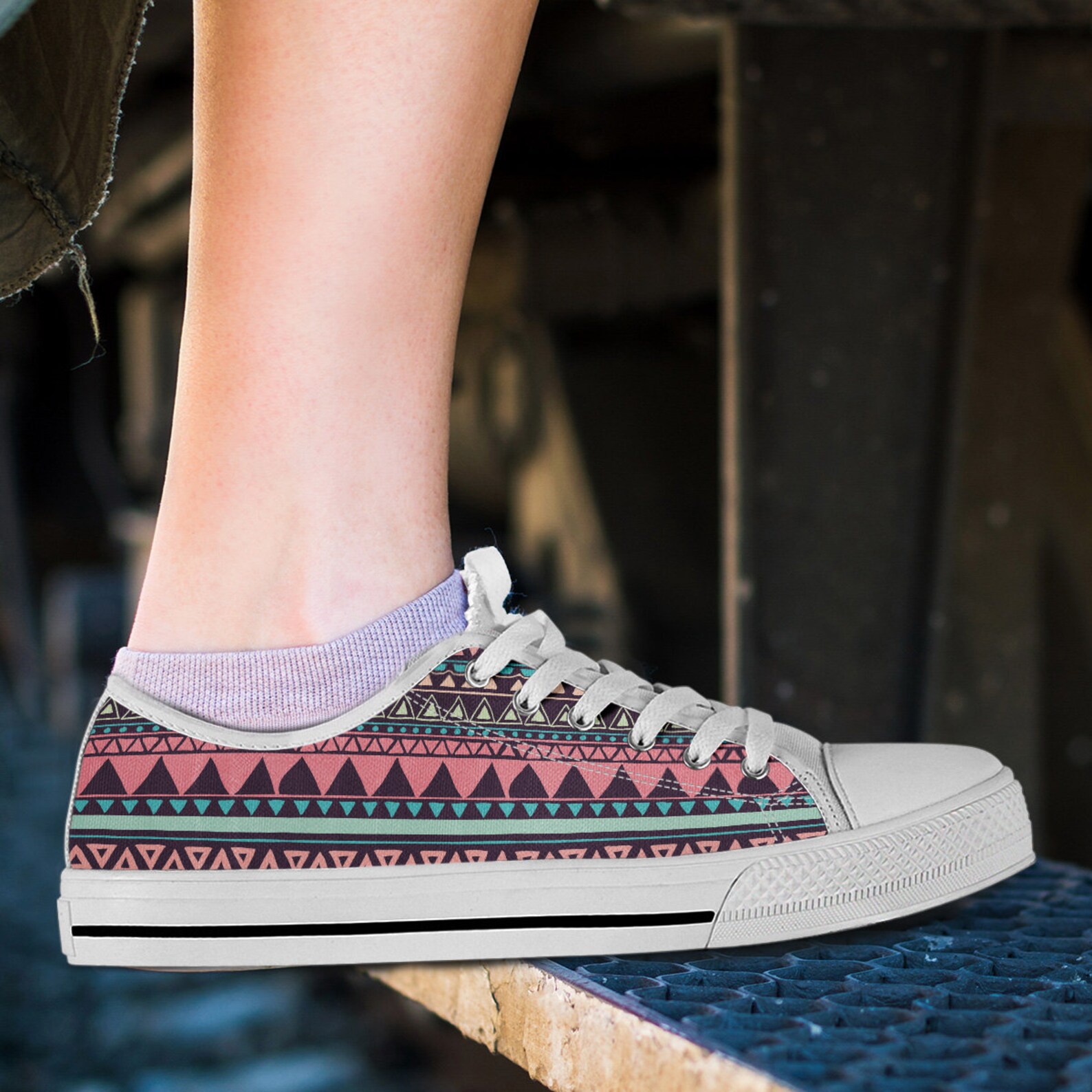 Aztec Print Shoes Tribal Aztec Pattern Bohemian Southwest Inspired ...