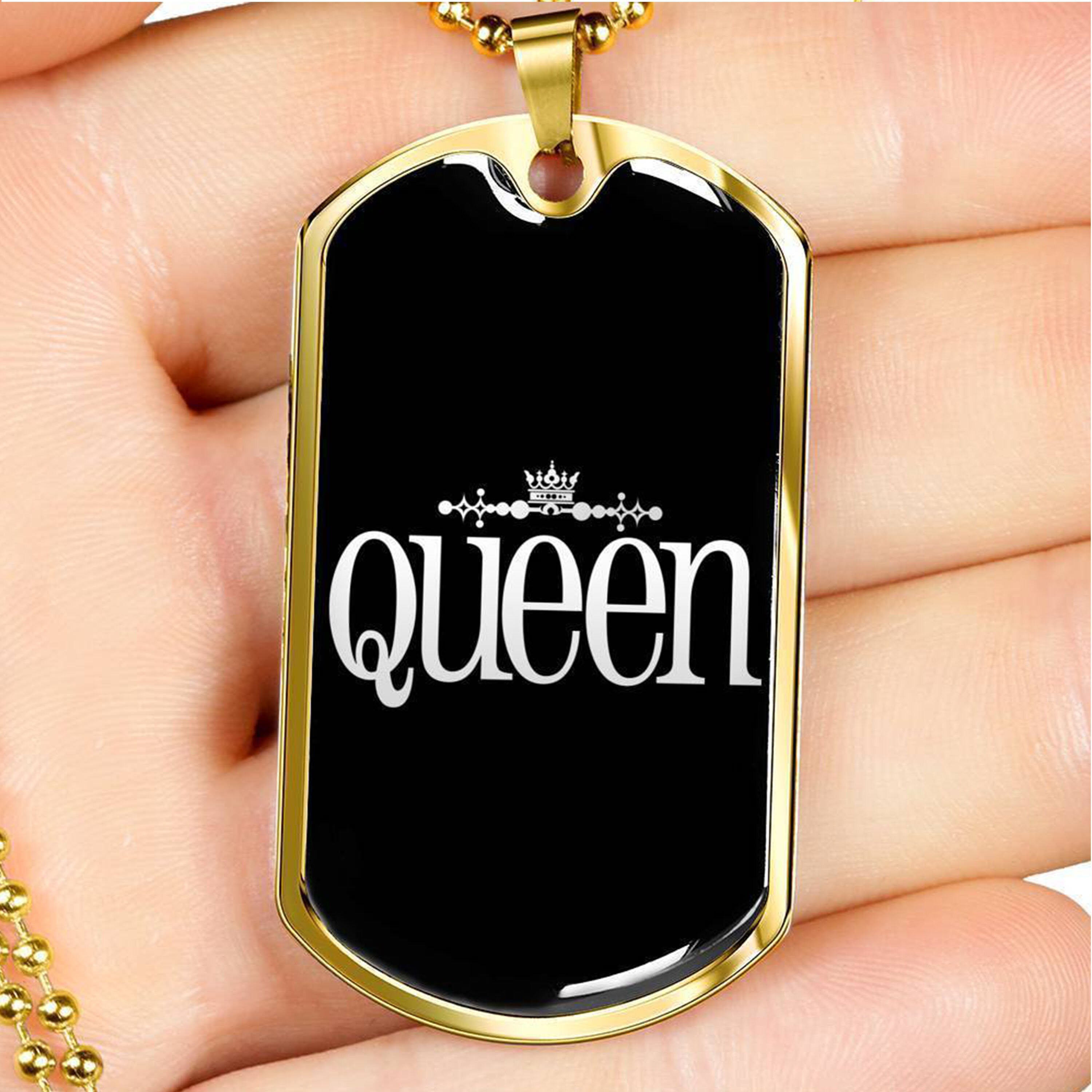 Queen Necklace Queen Themed Gift Queen Crown Personalized Gift - Etsy