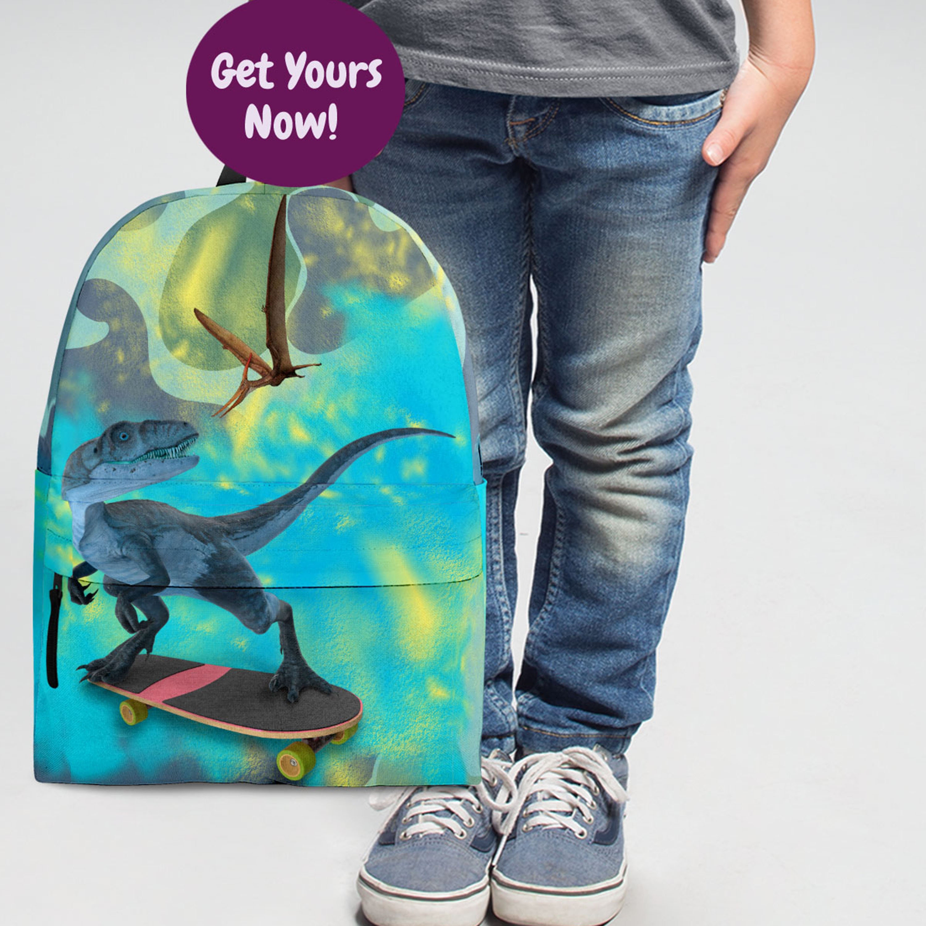 Dinosaur Camo Backpack T-rex Skateboard Kids Dinosaur Backpack Dinosaur ...