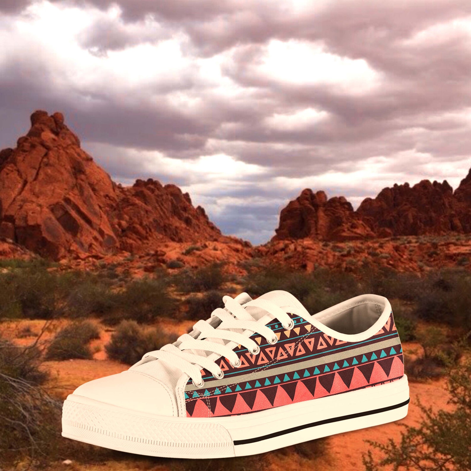 Aztec Print Shoes Tribal Aztec Pattern Bohemian Southwest Inspired ...