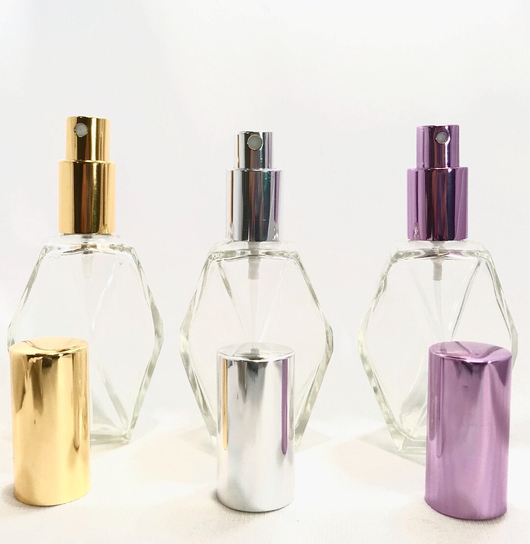 PERFUME SPRAY BOTTLE Diamond Shape Atomizer 1 Oz. 30 Ml / 2 Oz. 60 Ml ...