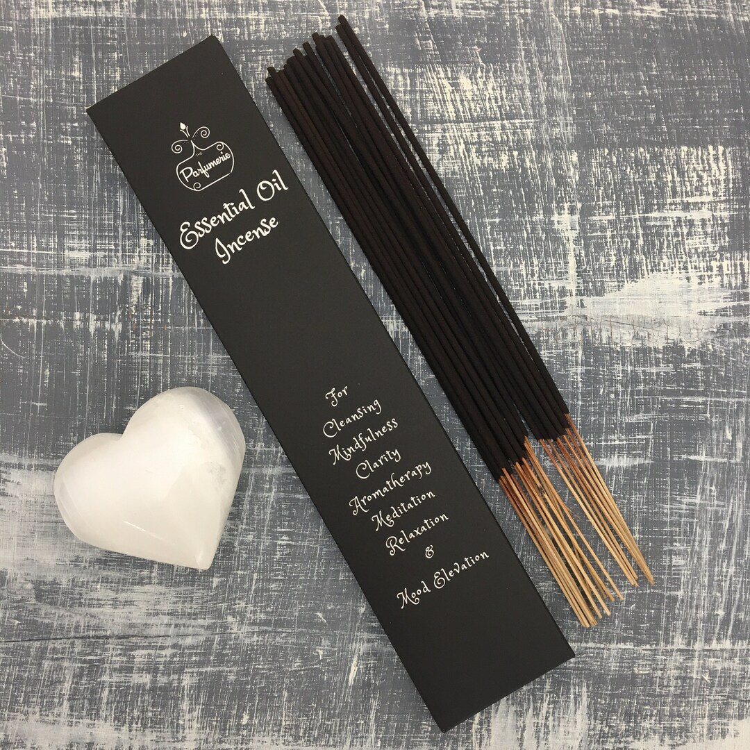 ESSENTIAL OIL Incense STICKS All Natural Botanicals 11 in Handcrafted ...
