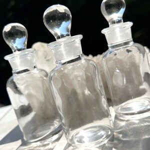 1 Empty Perfume Bottle 1/2 Oz GLASS APOTHECARY, Old World Style Ground ...