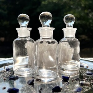 1 Empty Perfume Bottle 1/2 Oz GLASS APOTHECARY, Old World Style Ground ...