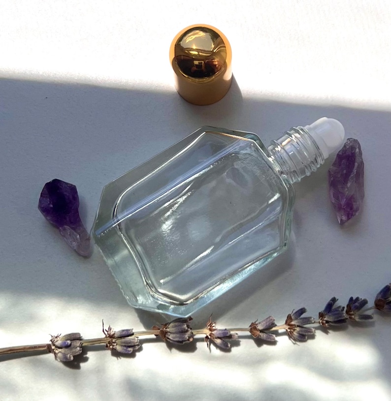 Glass PERFUME ROLLER Bottle, 15 Ml Angled Perfume Container, Qty 1/3/6 ...