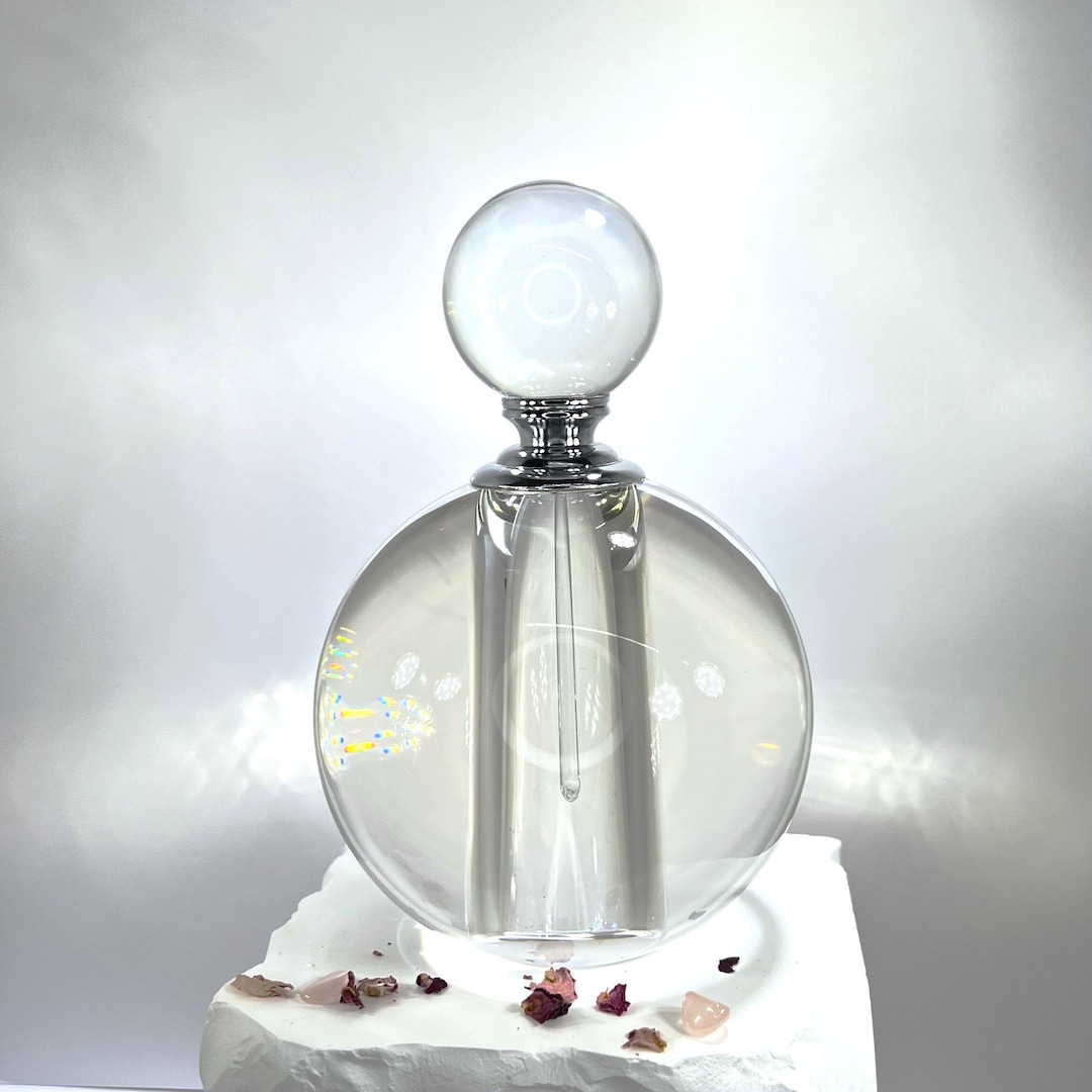 Crystal Perfume Bottle - Crystal Sphere, Refillable Perfume Bottle ...