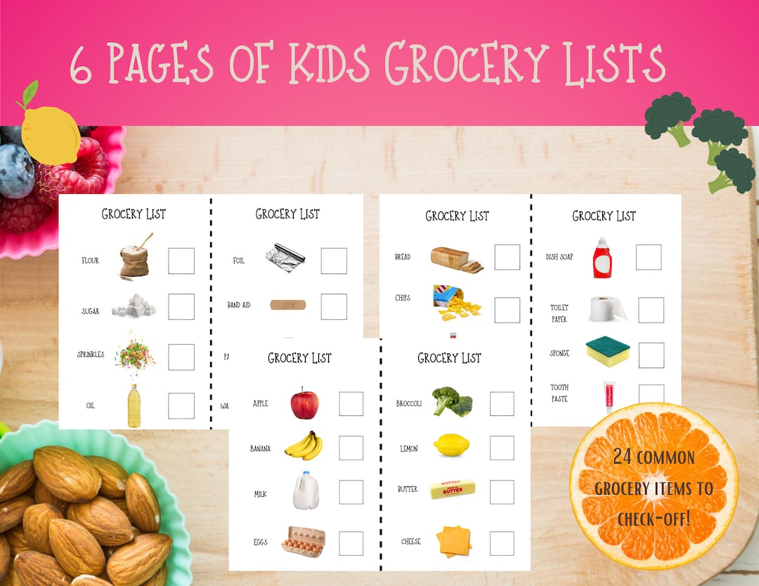 Grocery List for Kids! - Etsy