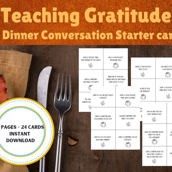 Conversation Starter Cards - Etsy