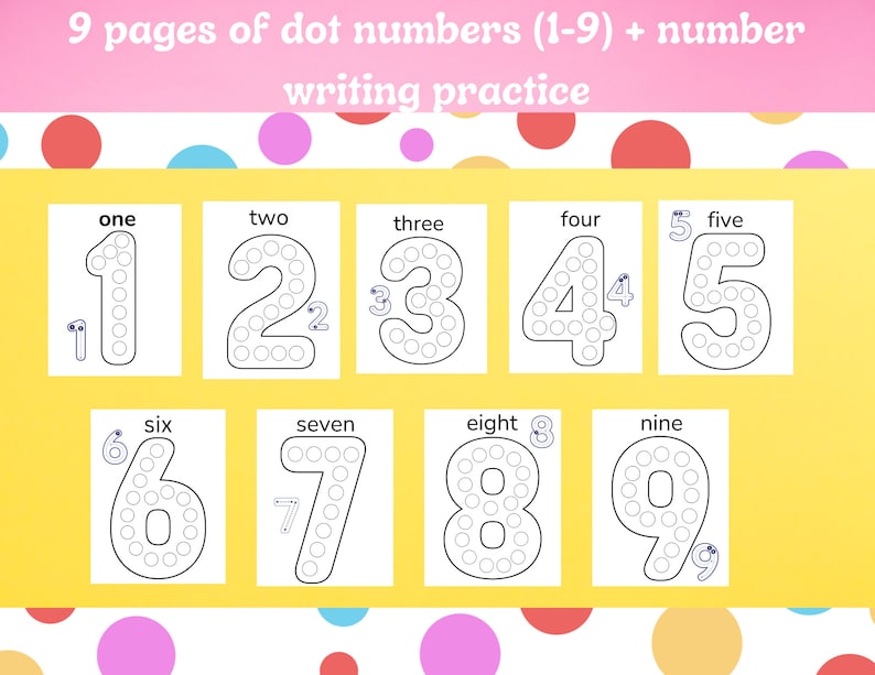 Dot Number Activity Bundle - Etsy