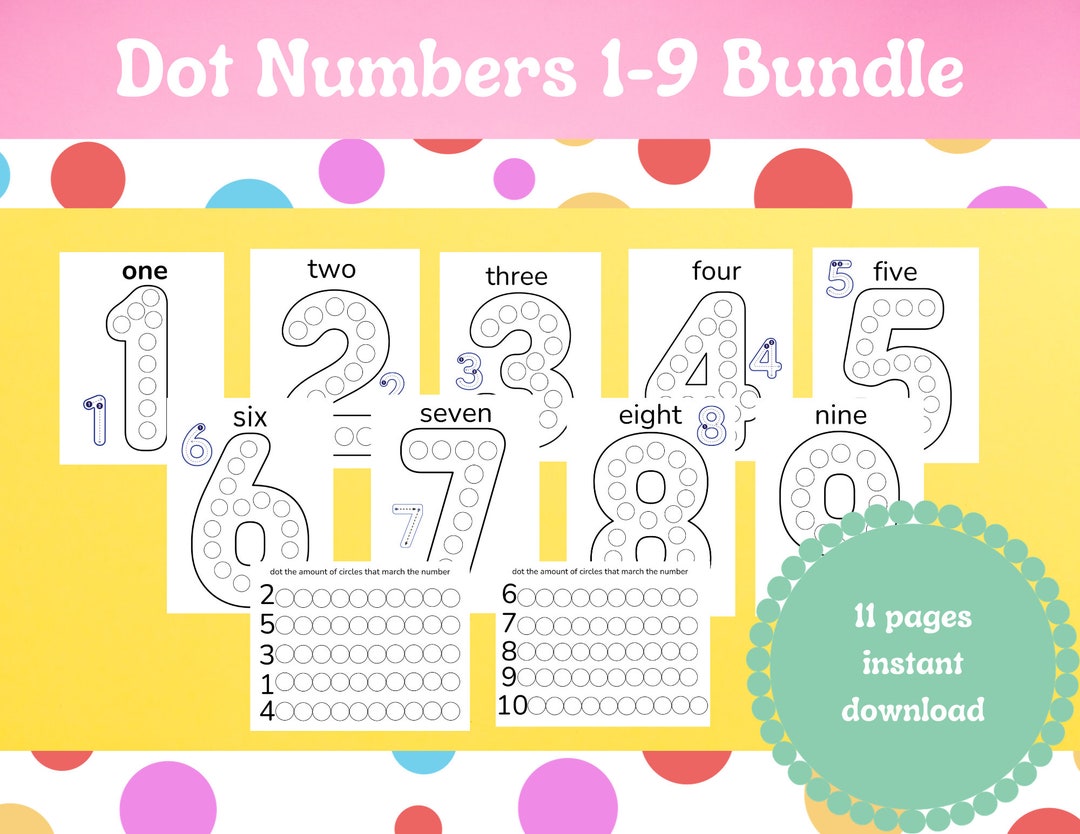 Dot Number Activity Bundle - Etsy