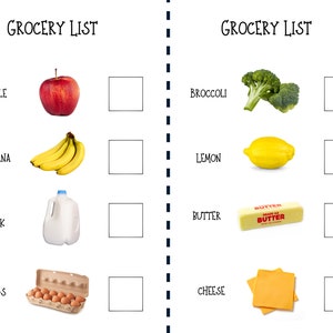 Grocery List for Kids! - Etsy
