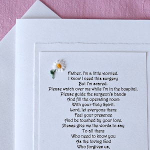 Prayer Before Surgery, Christian Card for Hospital Patient, Isaiah 42: ...