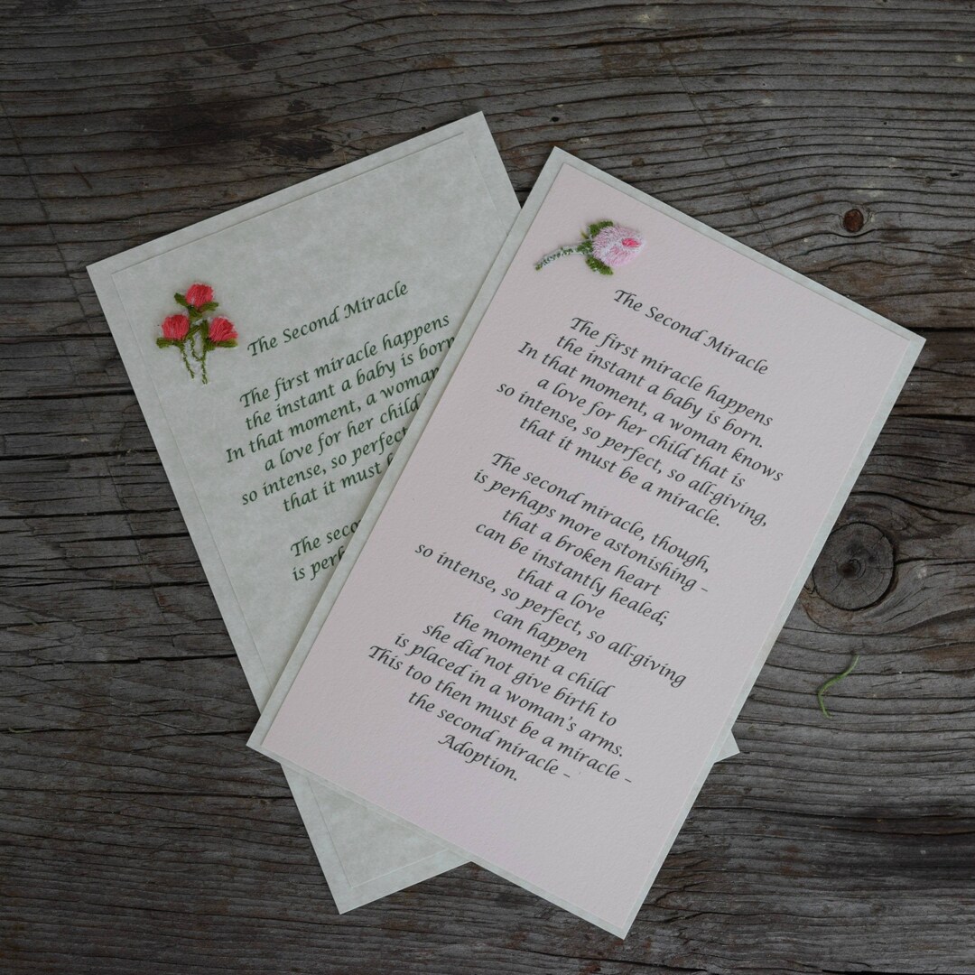 Adoption Poem Card: Handmade Christian Congratulations - Etsy