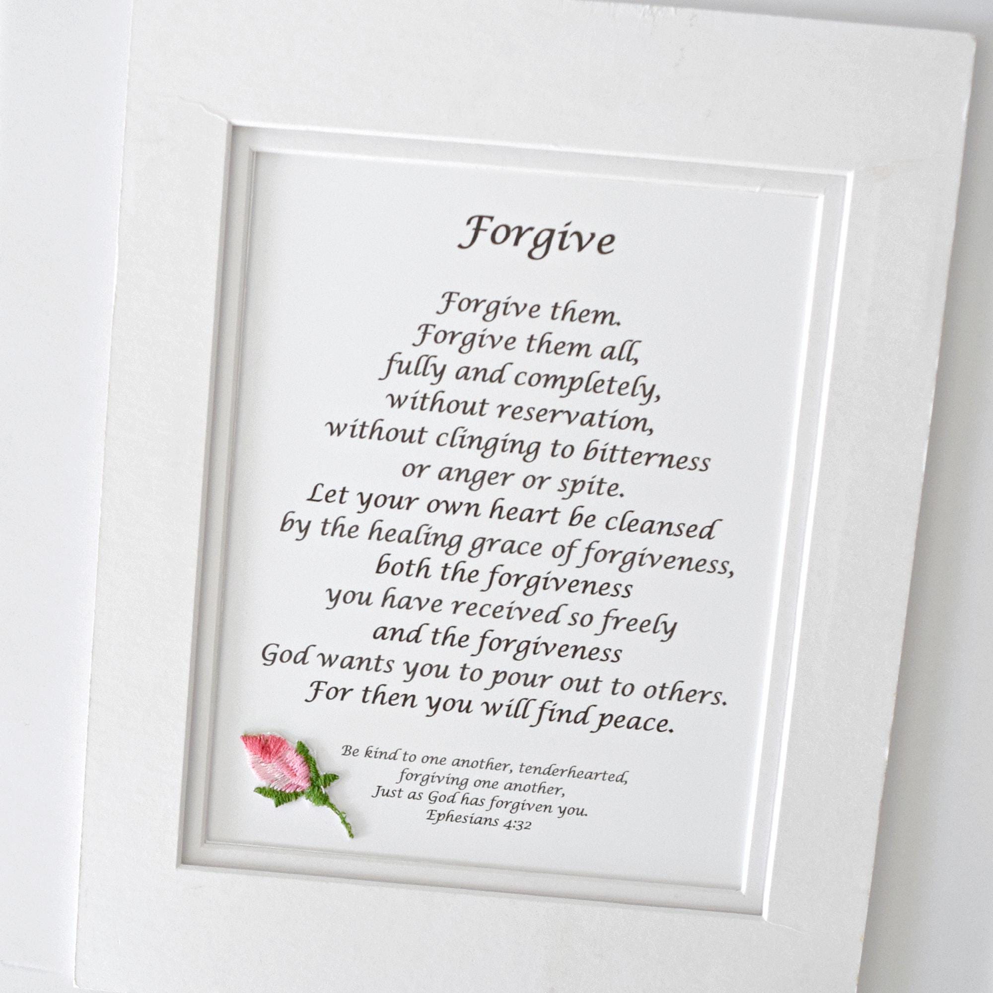 Religious Poem, Forgiveness, Christian Poetry, Ready to Frame - Etsy