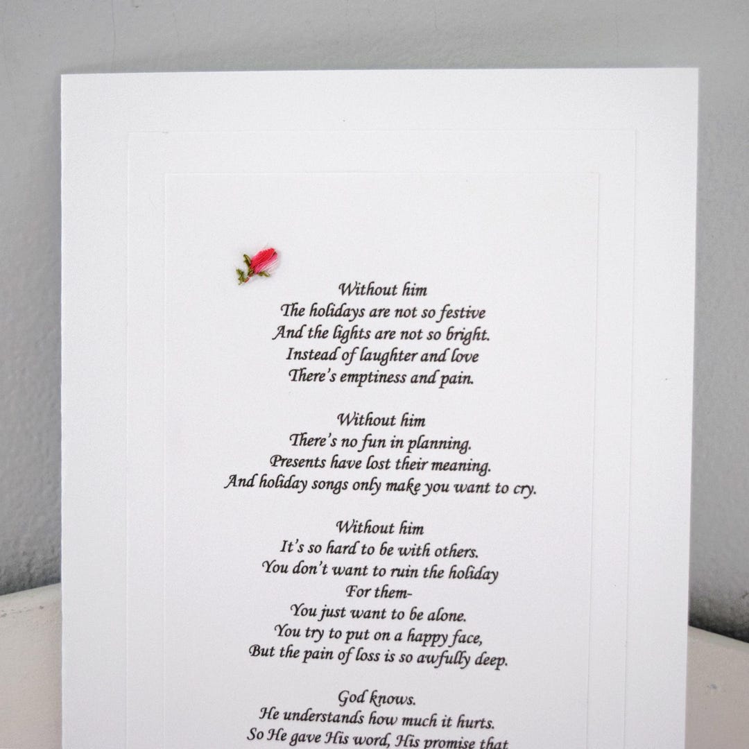 Christmas Card, Loneliness Over Holidays, Sympathy, Christian - Etsy
