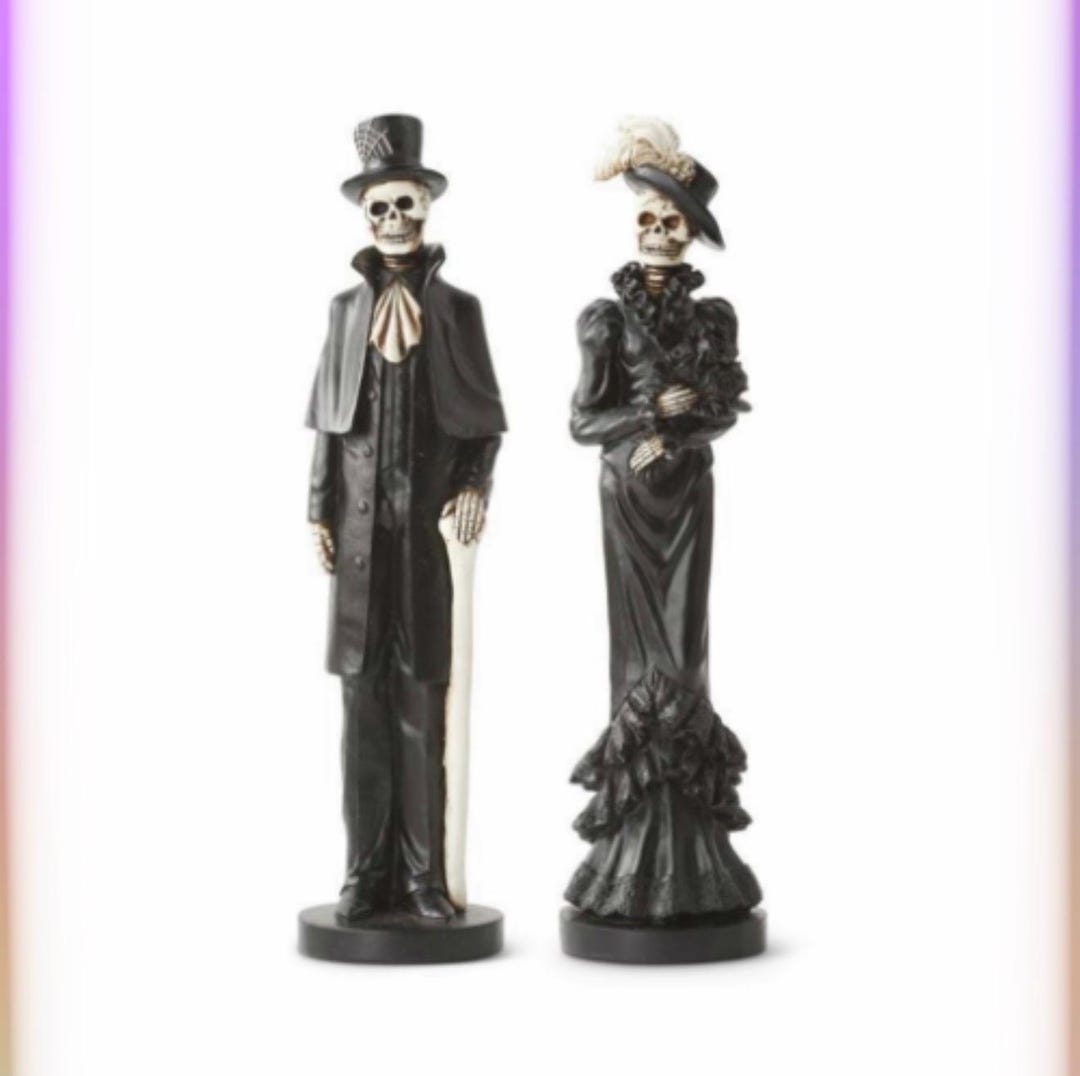 At Home W/ Jorge Parez Set of 2 Resin Skeletons on Base 11 Inch - Etsy