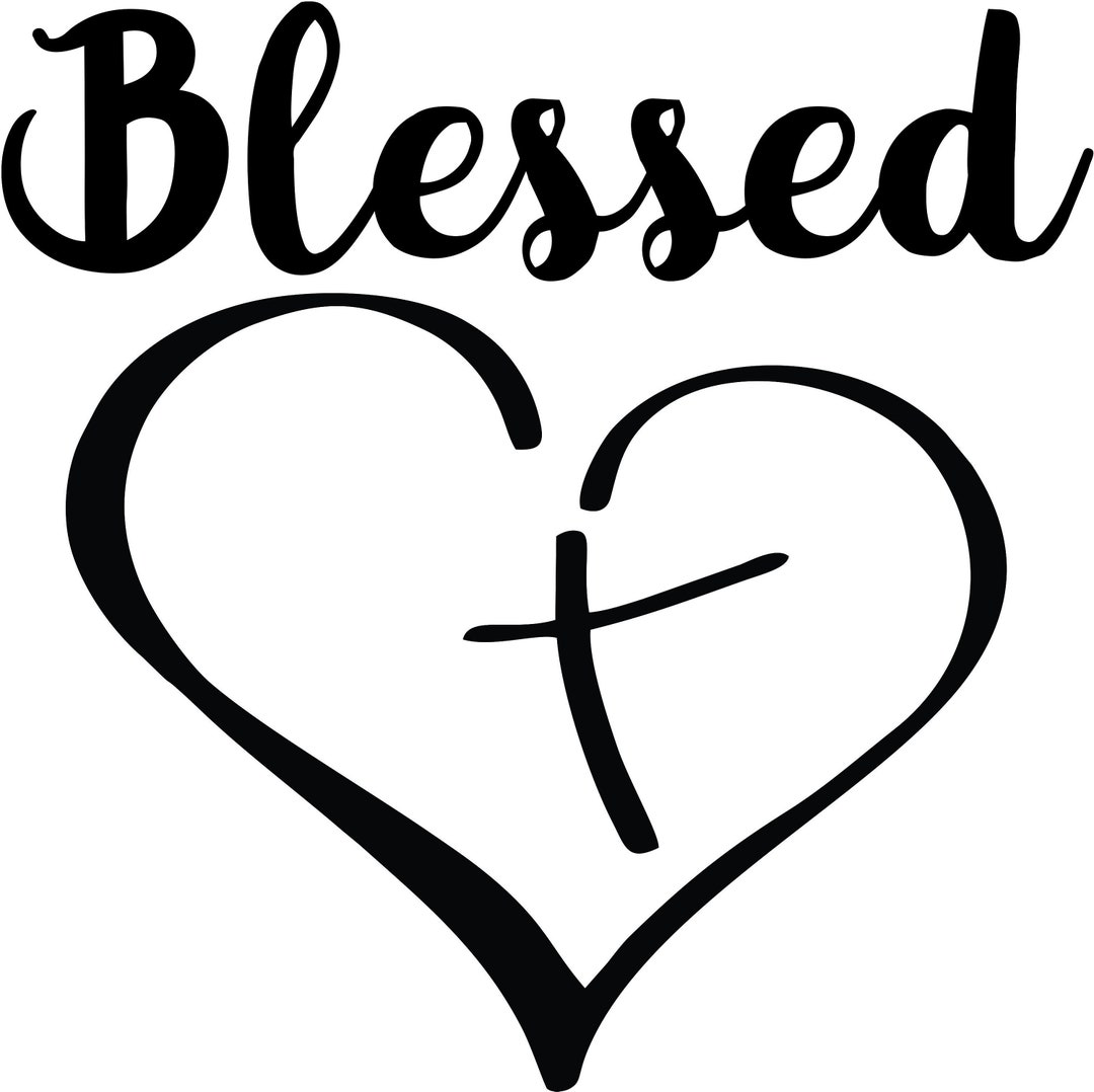 Blessed, Heart and Cross - Etsy Blessed, Heart and Cross - Etsy