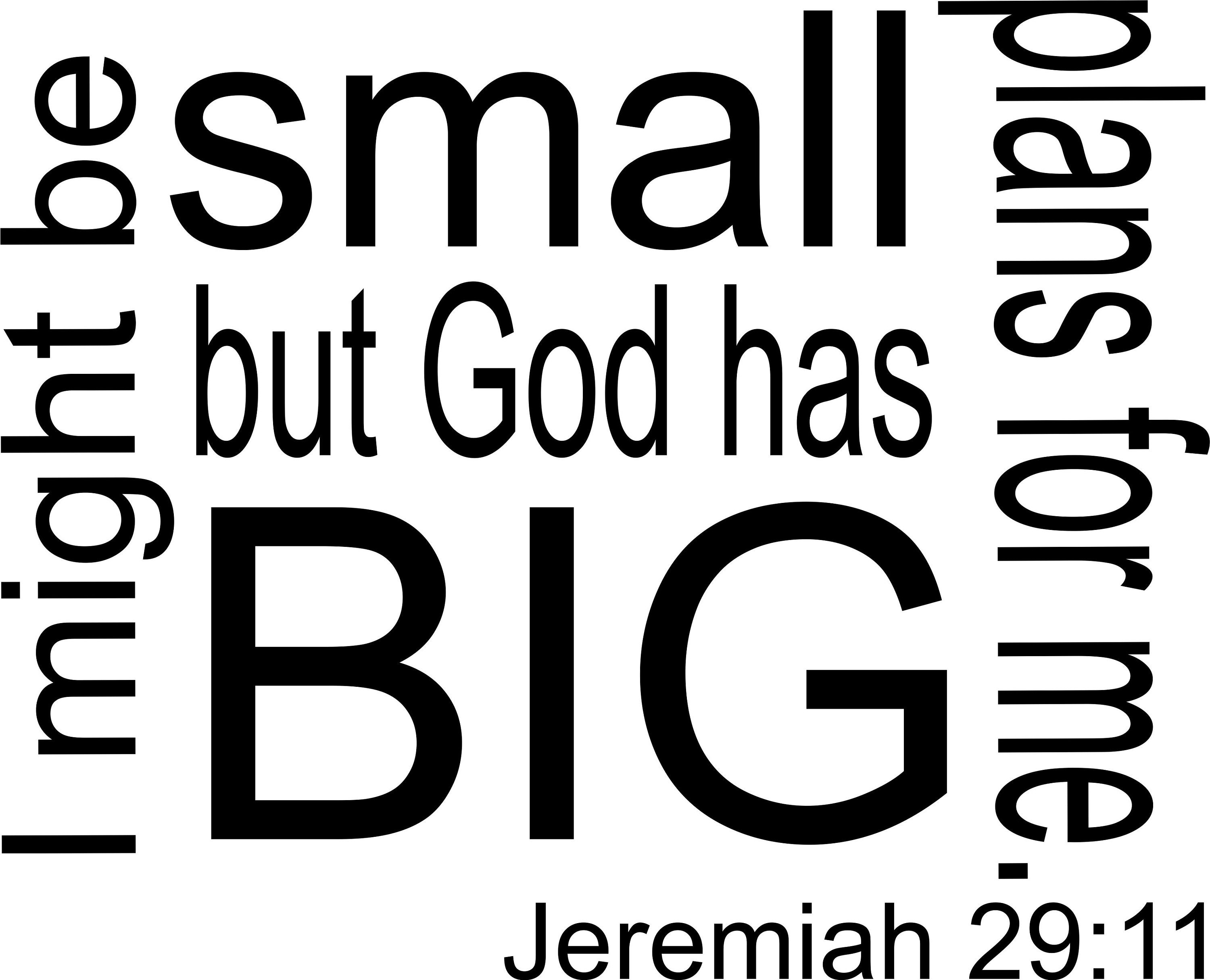 I Might Be Small but God Has Big Plans for Me Jeremiah 29 - Etsy
