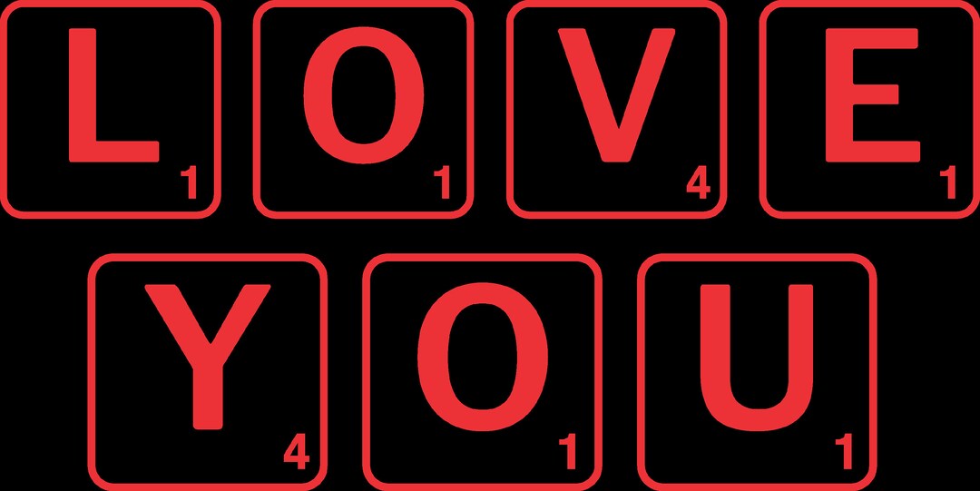Love You Scrabble Letters - Etsy
