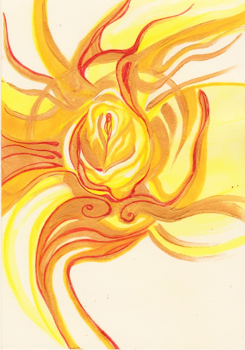 Seven Original Drawings Of Vulvas On Thick Paper Chakrée Etsy