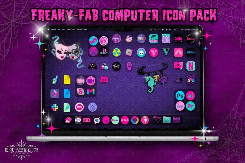 Freaky-fab Computer Icon Pack • Mac & Windows PC - Etsy