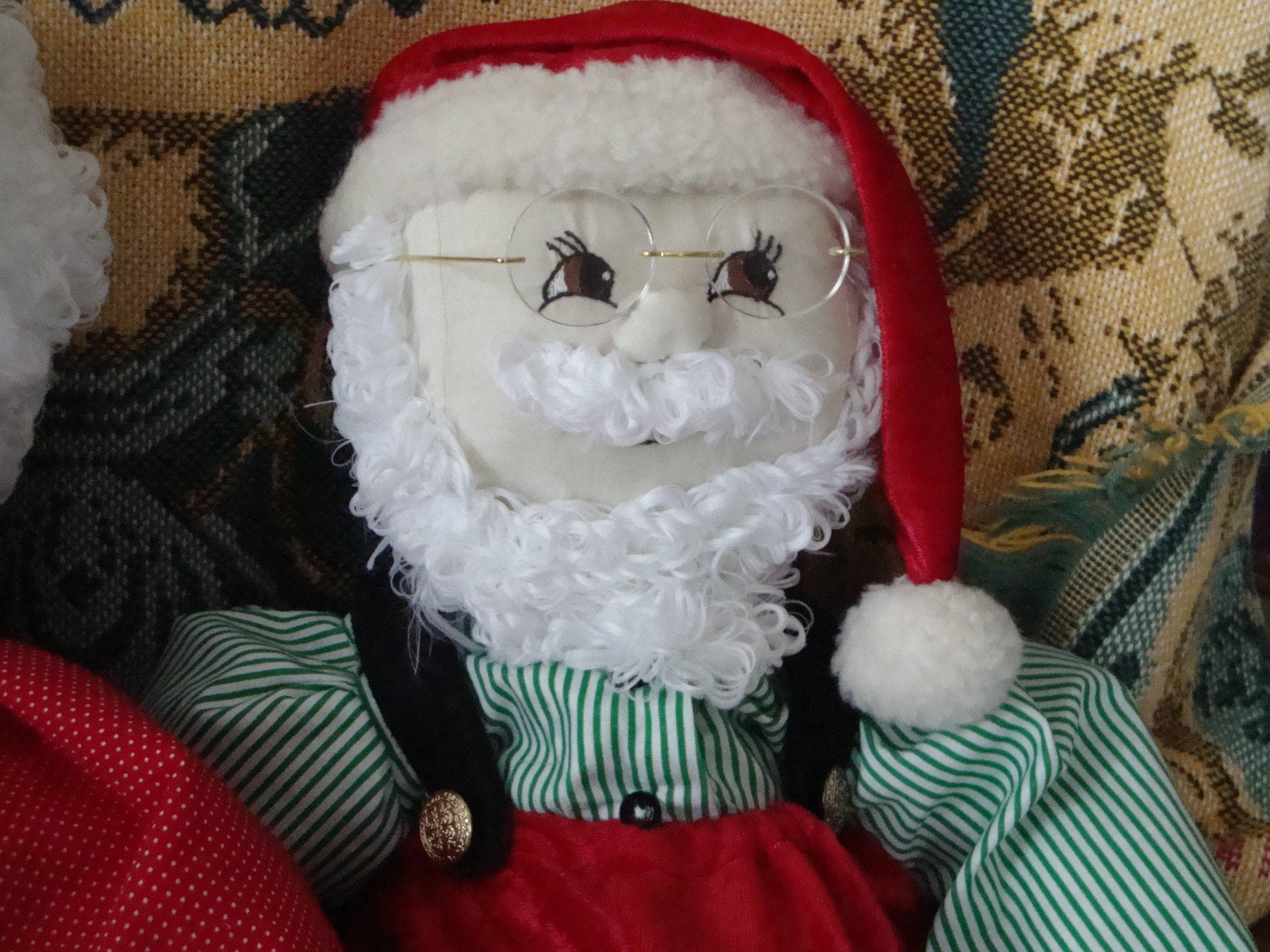 Santa and Mrs. Claus Christmas Cloth Dolls/ Clothes 27'' Old Fashioned ...