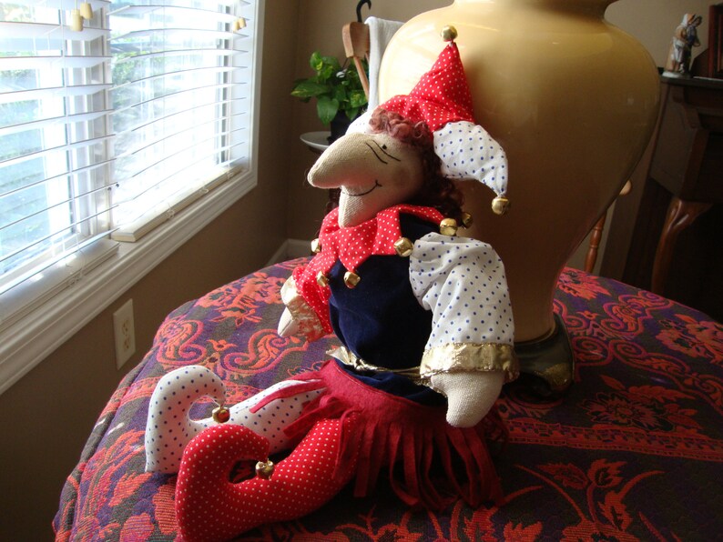 Medieval Court Jester Clown Doll Folk Art Royal Court Plush Cloth Doll ...