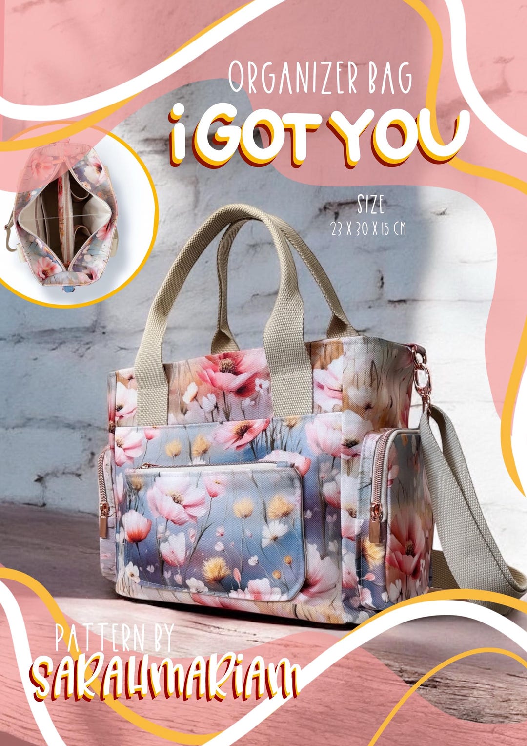 I Got You – Organizer Bag Sewing Pattern as PDF for Sewing Yourself ...