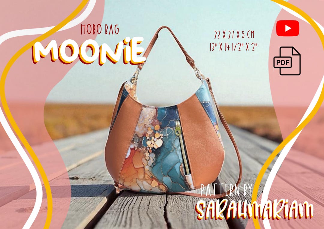 Sewing Pattern for a Round Boho Shoulder Bag, Moonie Bag, With Video ...