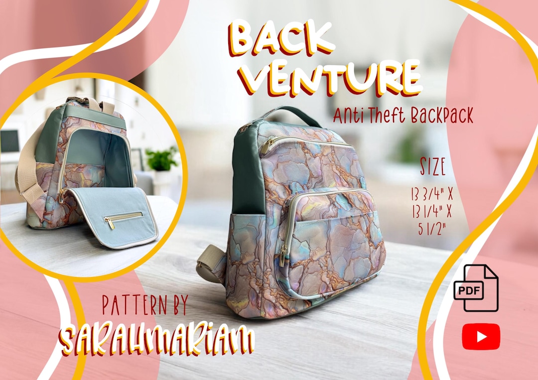 Backventure Backpack Pattern | Instructions for Sewing a Large Backpack ...