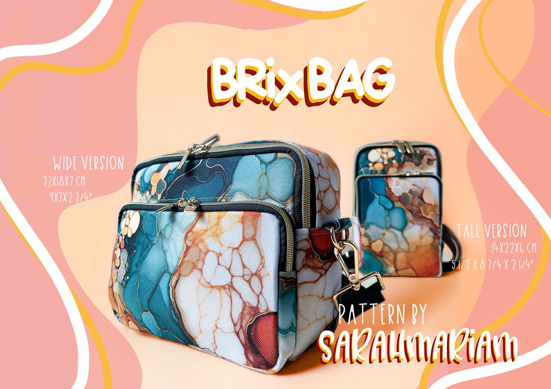 Bag Sewing Pattern Brix Bag Instructions for Sewing a Shoulder Bag DIY ...