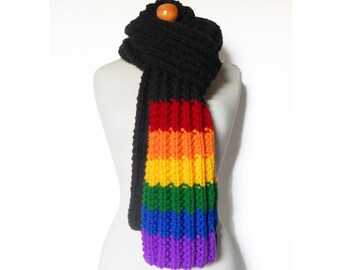 Rainbow Pride Scarf - Etsy