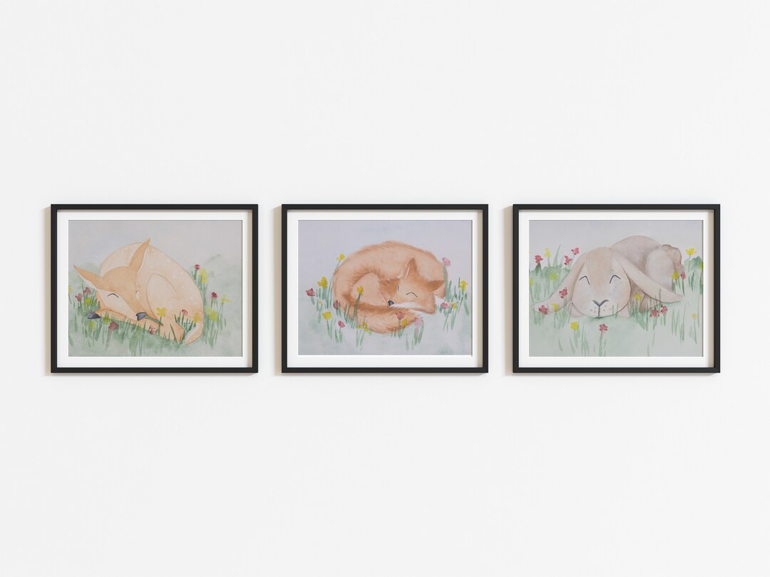 Woodland Animal Collection, Sleeping Baby Animals, Sleeping Bunny ...