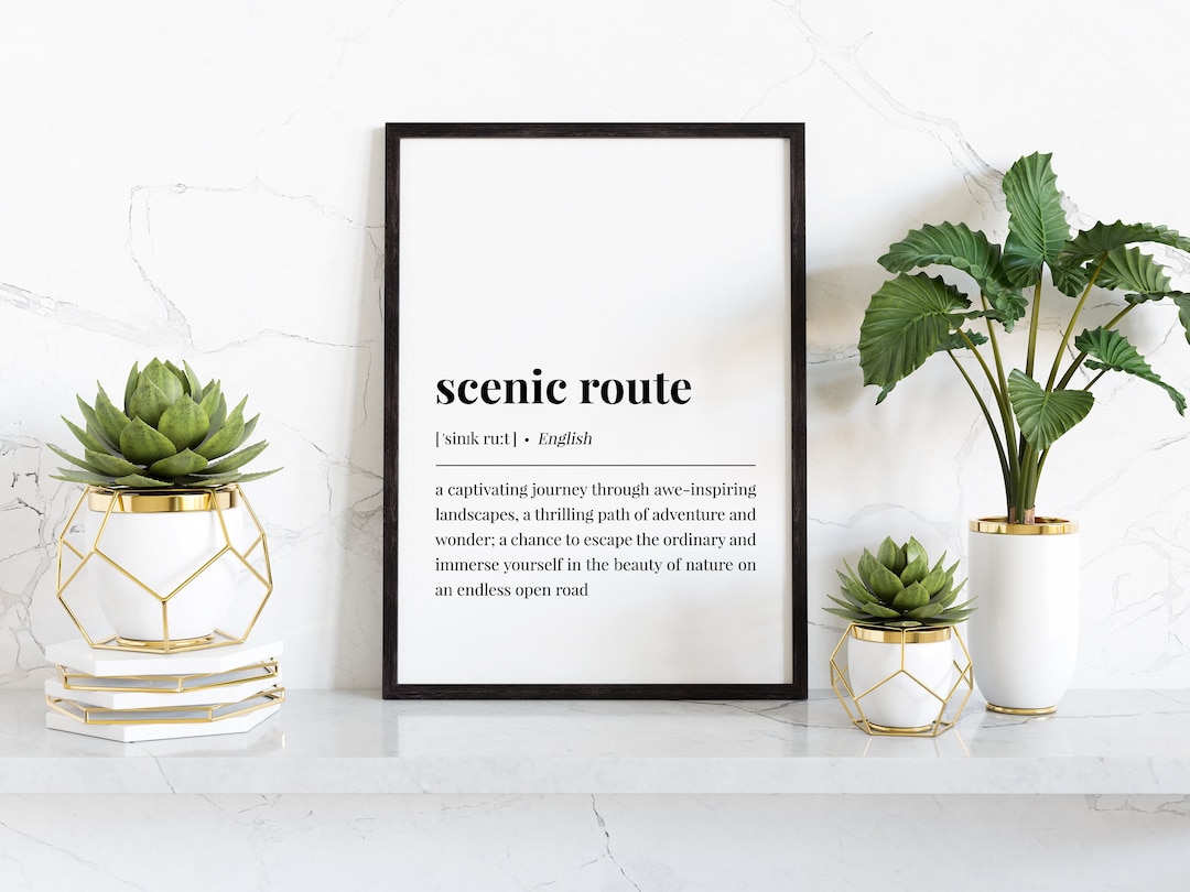 Scenic Route Digital Definition Poster, Wanderlust Adventure Road Trip ...