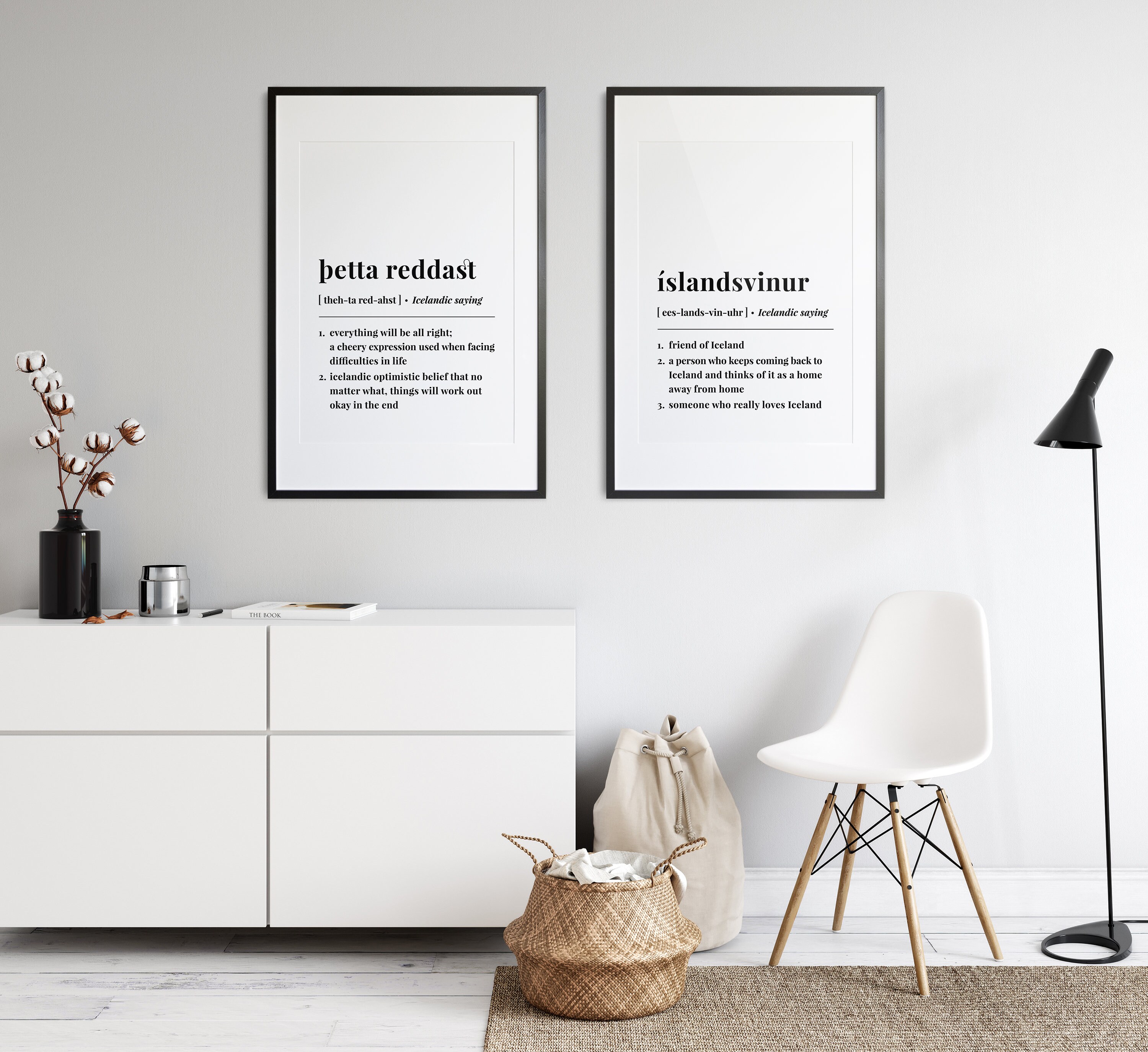Íslandsvinur Icelandic Phrase Poster, Friend of Iceland Saying Print ...