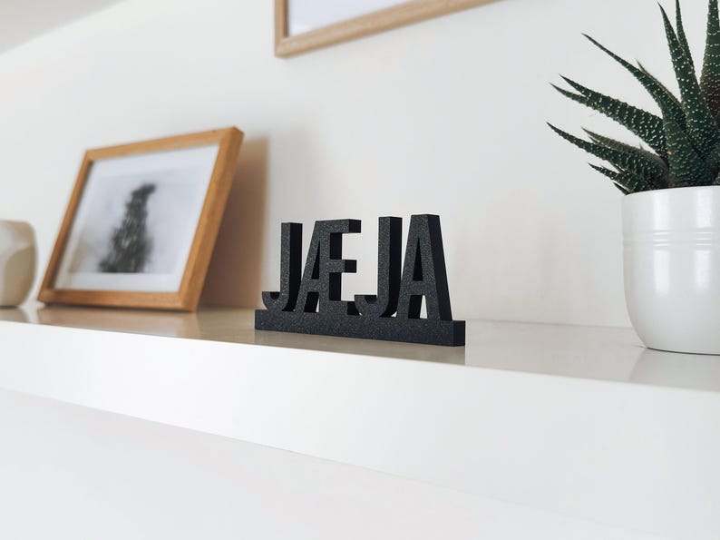 Jæja Icelandic Saying, Wall Sign & Table Decoration, Motivational ...