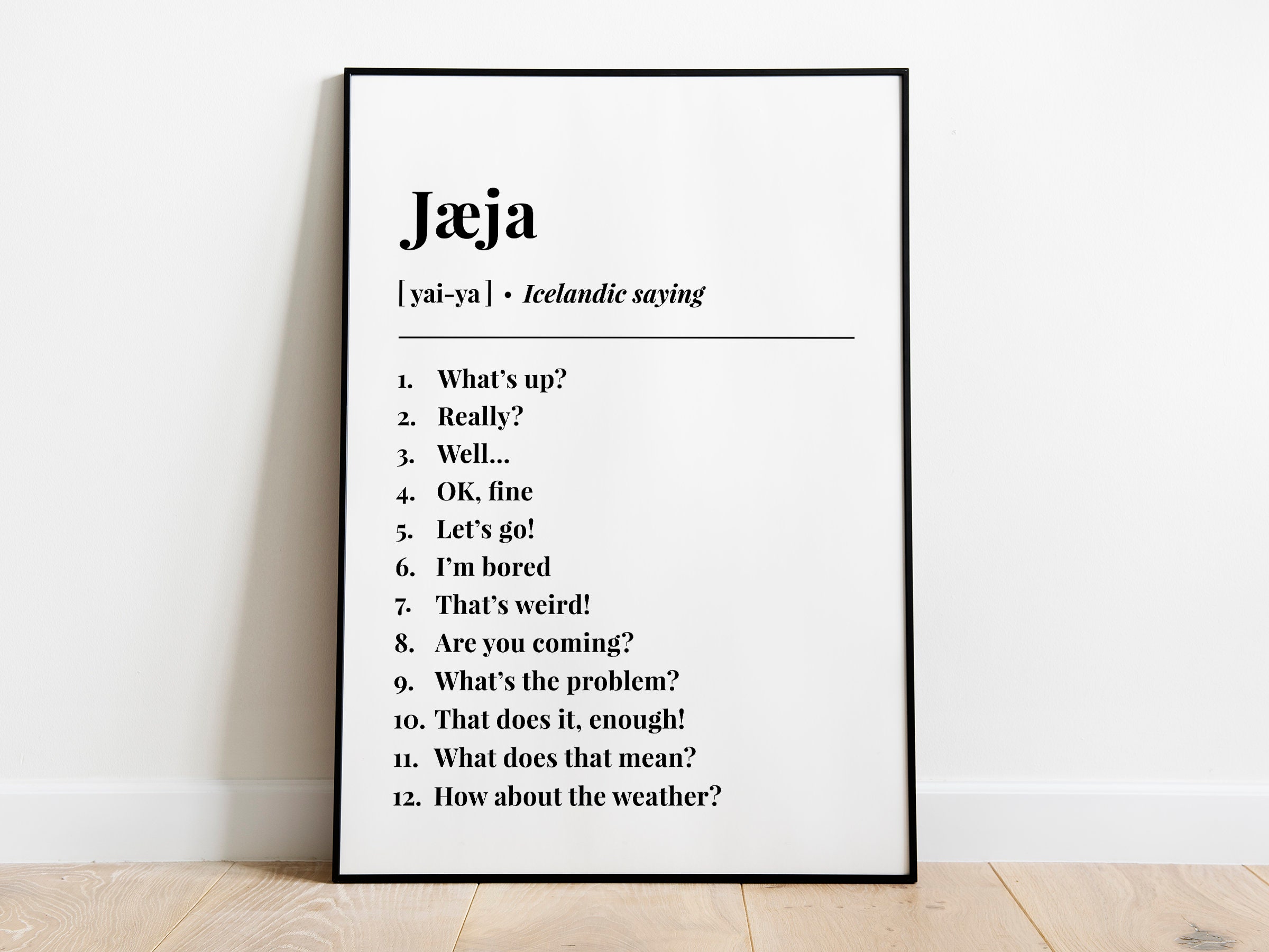 Þetta Reddast & Jæja Iceland Posters Digital Set Word - Etsy