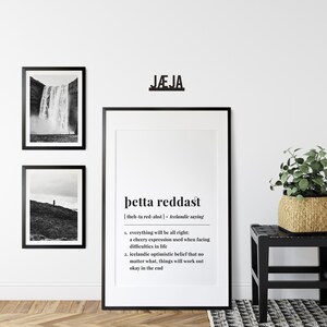 Jæja Icelandic Saying, Wall Sign & Table Decoration, Motivational ...