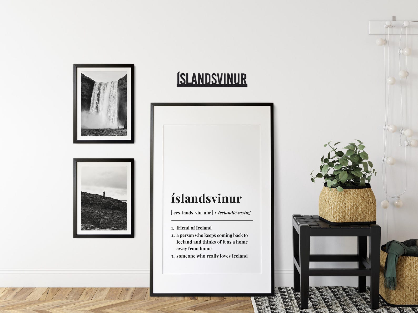 Íslandsvinur Icelandic Saying, Wall Sign & Table Decoration ...
