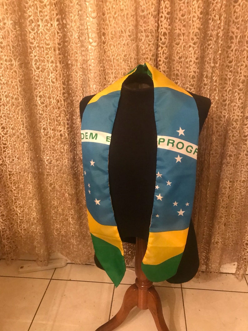 Brazil Flag Print Sash - Etsy