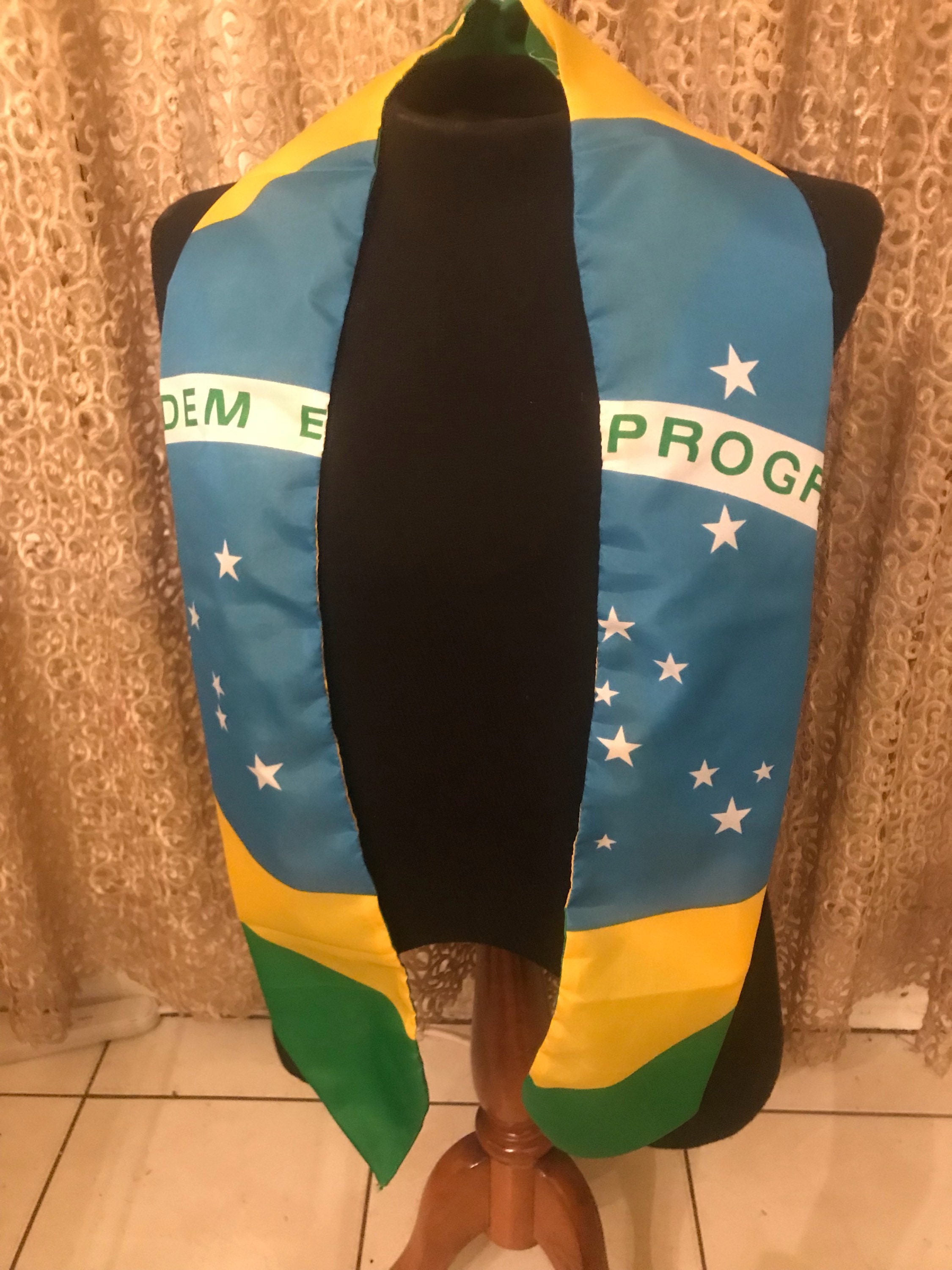 Brazil Flag Print Sash - Etsy