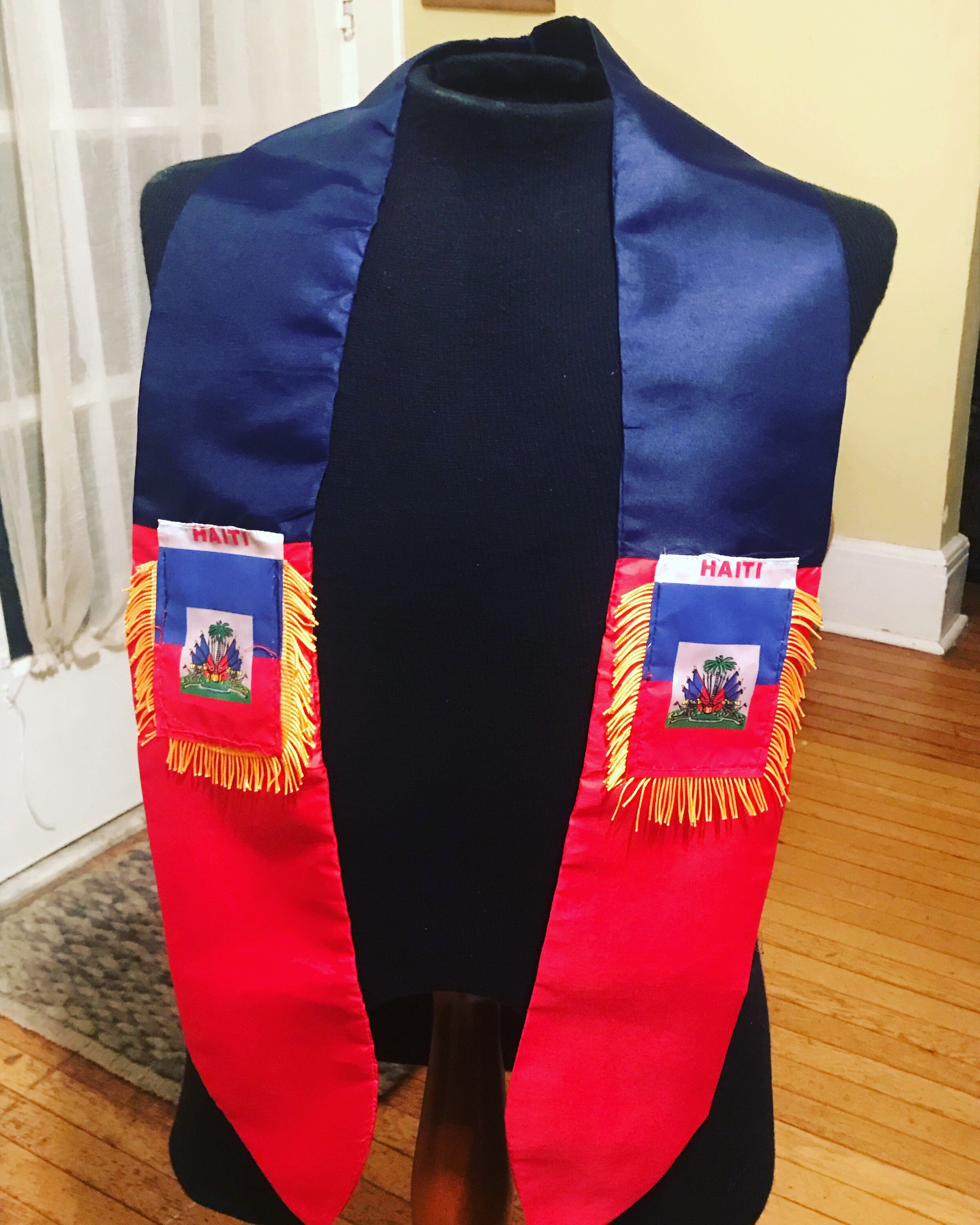 Haitian Flag Print Sash. - Etsy