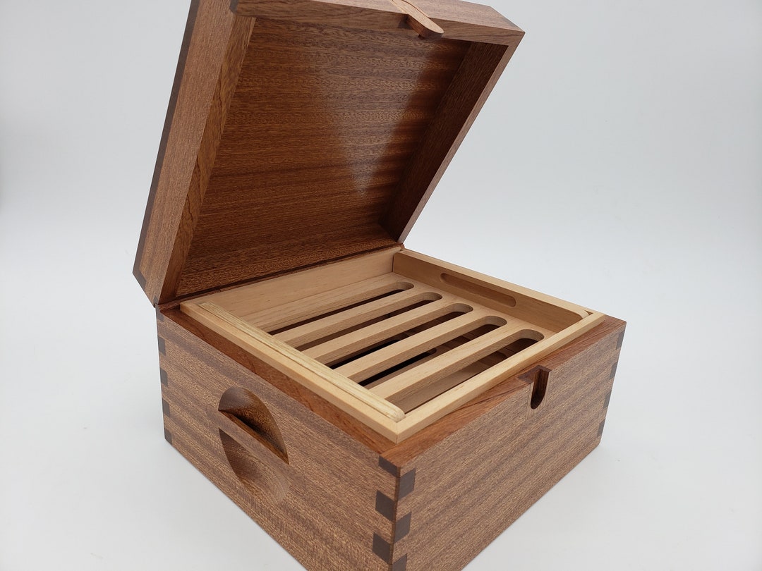 Humidor, Hardwood Cigar Box Stash Box Urn Hand Crafted Museum Quality ...