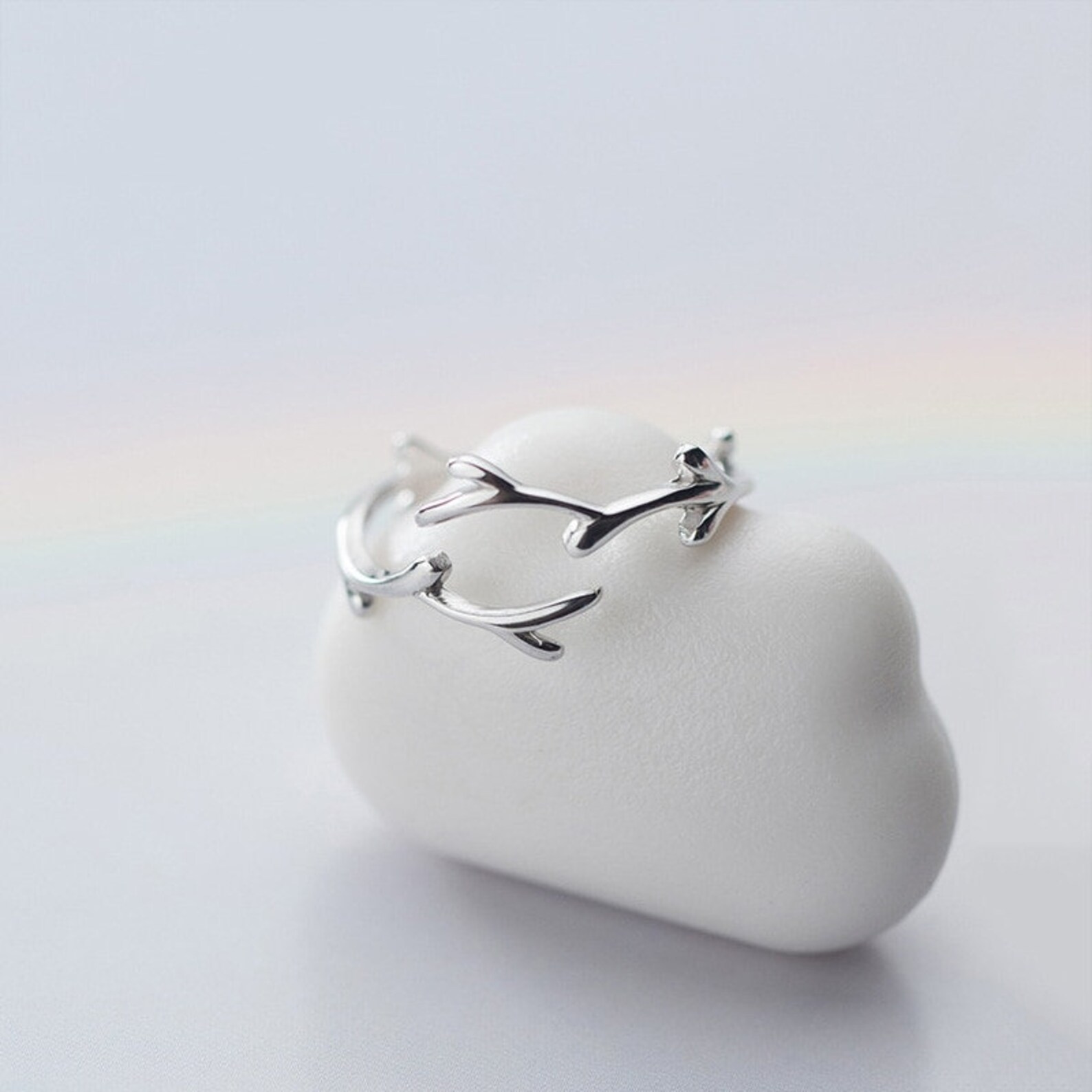 925 Sterling Silver Tree Branches Adjustable Ring for Women - Etsy