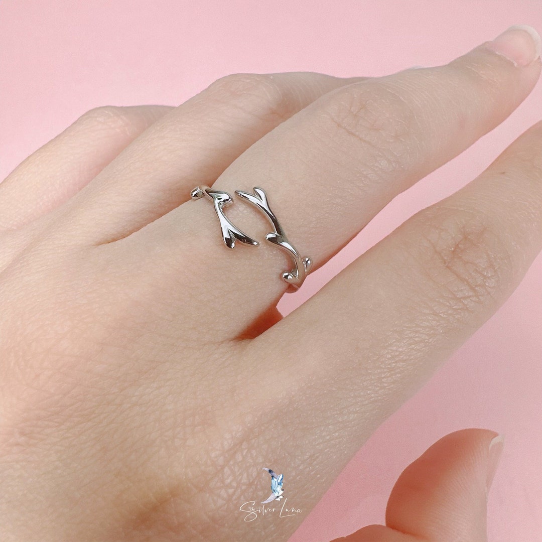 925 Sterling Silver Tree Branches Adjustable Ring for Women - Etsy