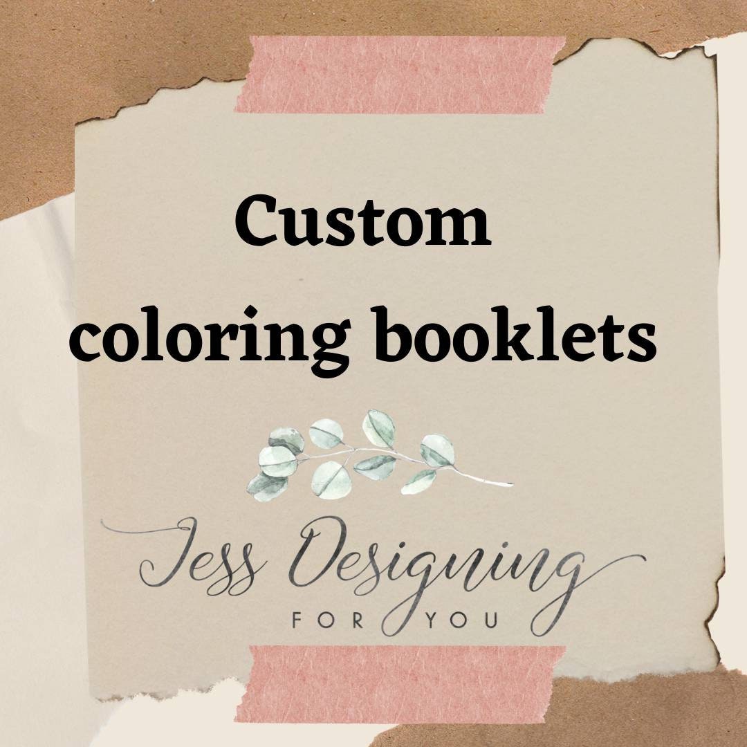 Personalized Activity Page, Birthday Favor, Coloring Book,party Favor ...