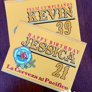 Custom Pacifico Beer Label for All Occasions Cerveza | Etsy
