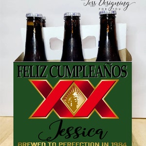 Custom DOS XX Beer Label for All Occasions Cerveza Holiday Label ...