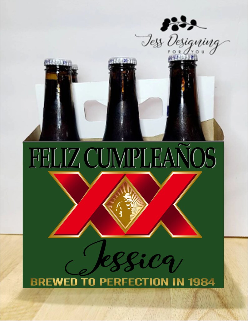 Custom DOS XX Beer Label for All Occasions Cerveza | Etsy