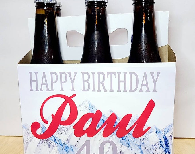 Custom 6 Pack Beer Carrier Coors Light- Beer Bottle Carrier -beer ...